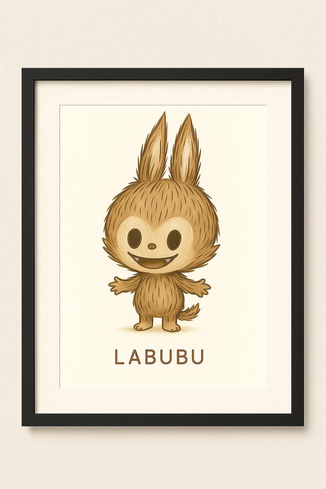 Whimsical Labubu Wall Art Printable | Cute Character Illustration | A4 ...