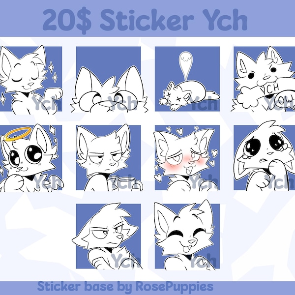 Furry Sticker - Etsy