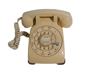 Vintage Rotary Dial Phone Mid Century Telephone Western Electric for ...