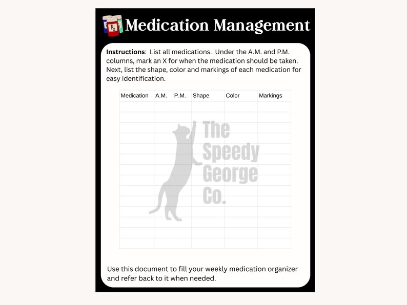 Medication Tracker Printable | Medication Management Log & Pill ...