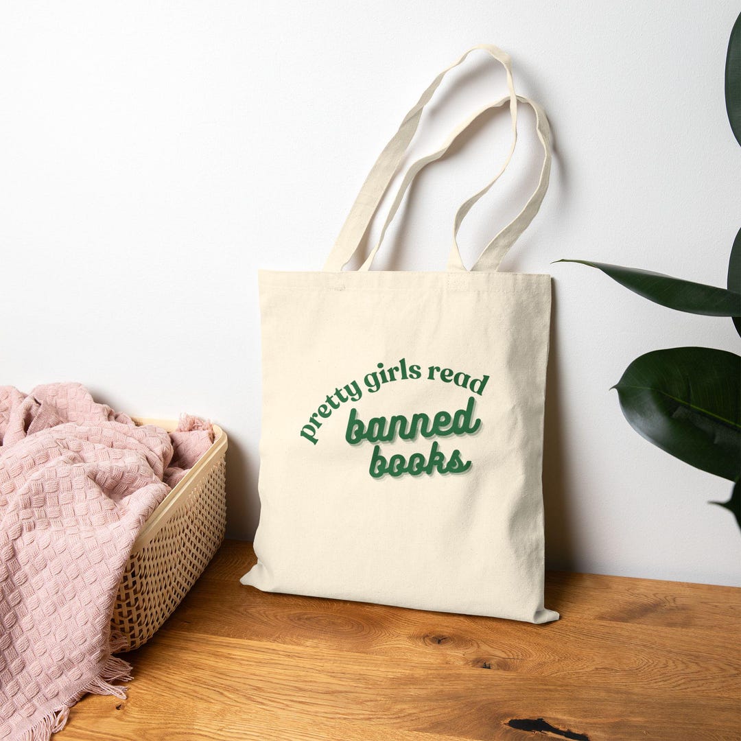 Banned Books Cotton Canvas Tote Bag, Book Lover Gift - Etsy
