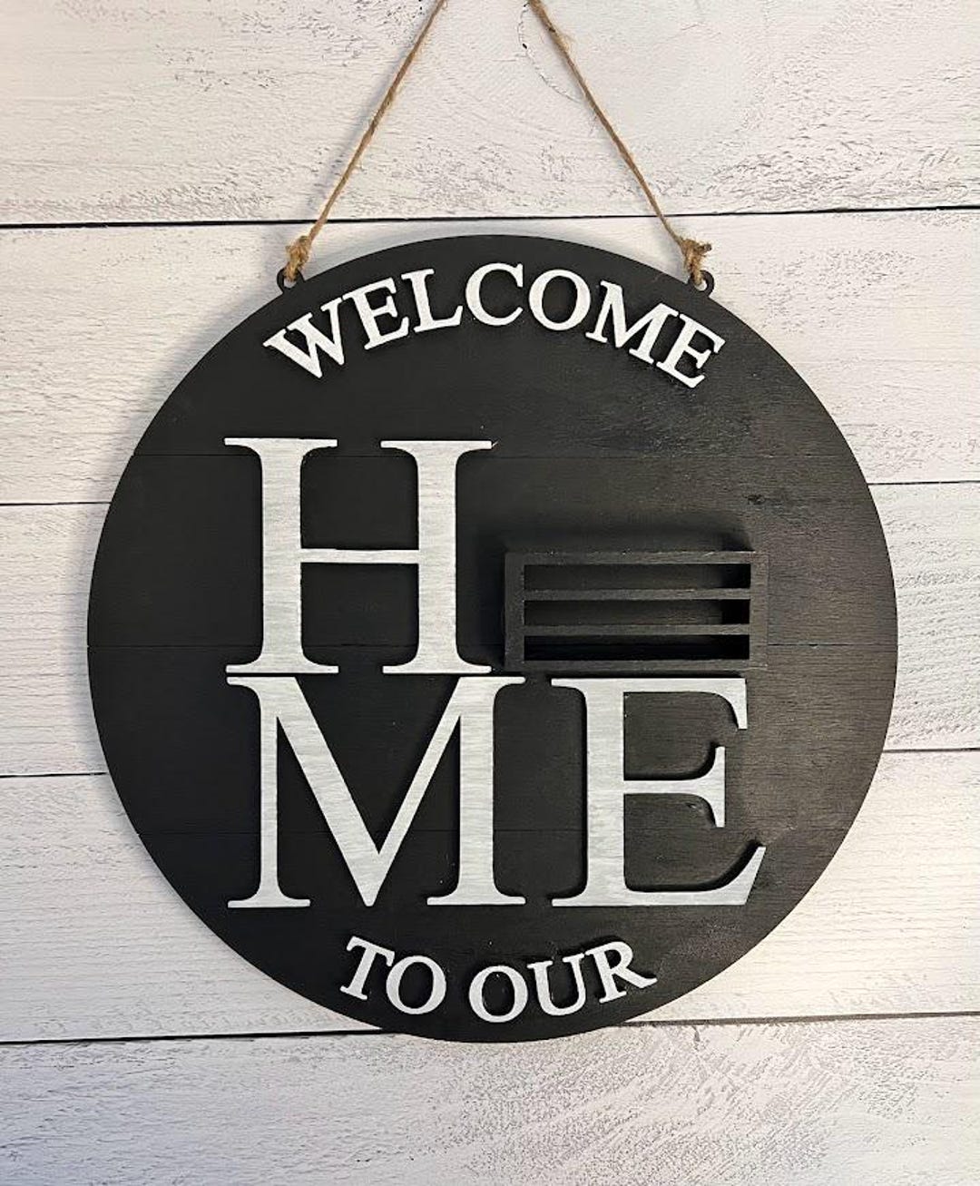 Interchangeable Home Round Sign - Etsy