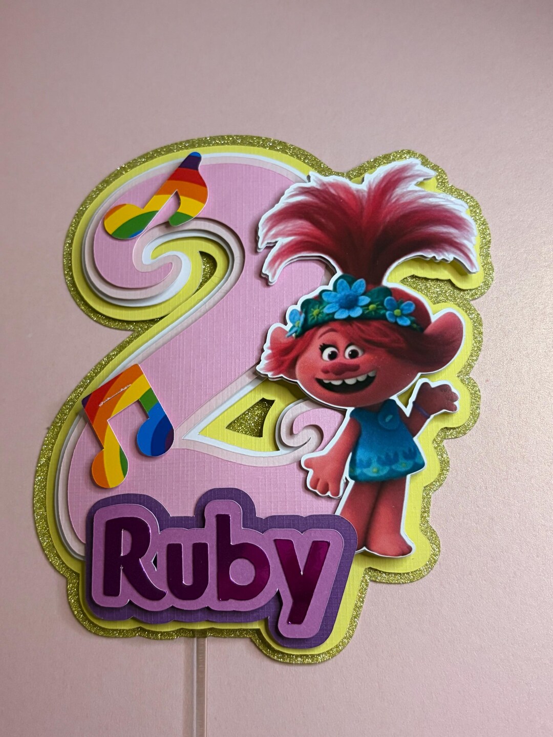 Troll Themed Birthday Cake Topper - Etsy