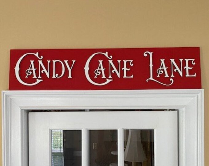 Christmas Sign, LARGE Candy Cane Lane Sign, 3D Sign, Christmas Decor ...