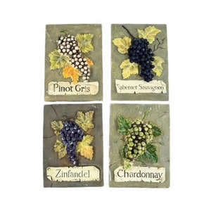 Vintage Vineyard 3D Ceramic Wall Art Plaques, Wall Plaques With Grapes ...