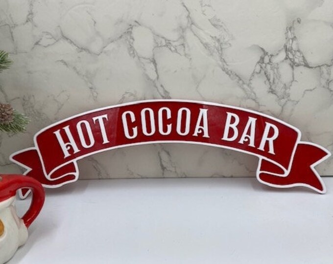Hot Cocoa Bar Sign, Hot Cocoa Station Sign, Christmas Sign, Cocoa Bar ...