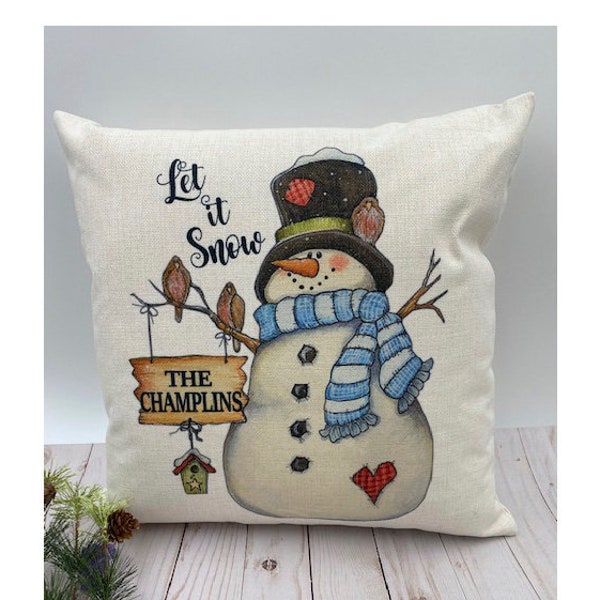 Snowman Pillow - Etsy