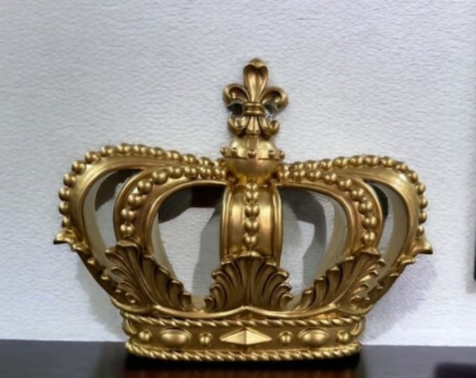 Crown Wall Decor/ Old World Tuscan Decor/ Fleur De Lis Decor/gold Crown ...