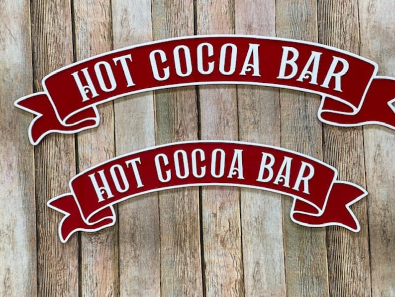 Hot Cocoa Bar Sign, Hot Cocoa Station Sign, Christmas Sign, Cocoa Bar ...