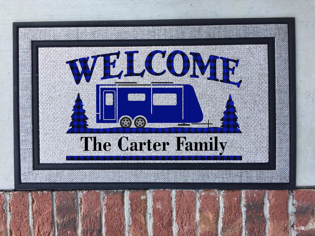 Camper Door Mat, Travel Trailer Doormat, Personalized Doormat, Custom ...