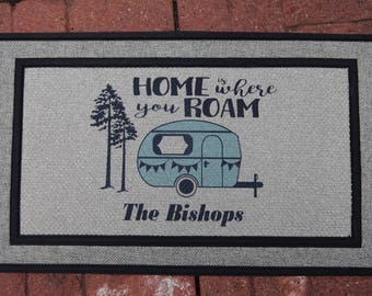 Camper Door Mat Personalized Doormat Custom Doormat | Etsy