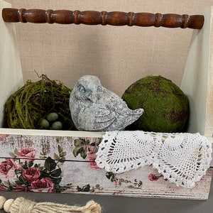 Farmhouse Wood Toolbox, Shabby Chic Wooden Toolbox, Decorative Toolbox ...