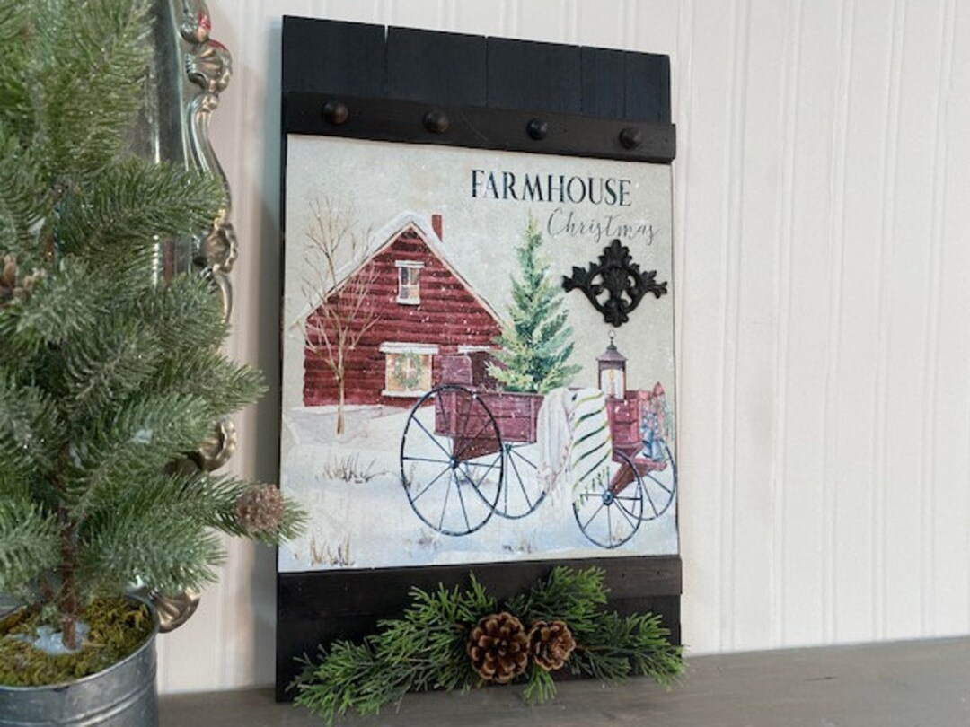 Rustic Farmhouse Christmas Sign, Pallet Wood Christmas Sign, Christmas ...