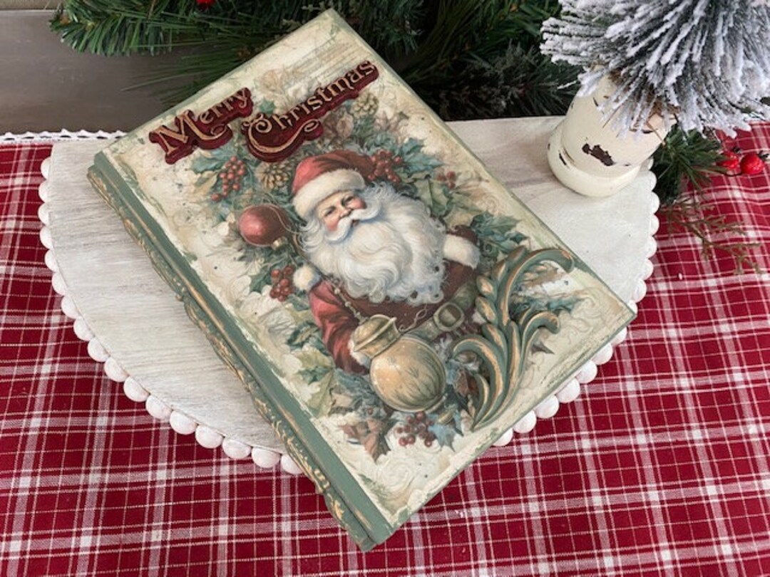Christmas Book Decor, Christmas Tree Decor, Book Decor, Decorative ...
