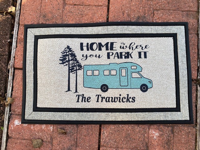 Camper Door Mat Personalized Doormat Custom Doormat | Etsy