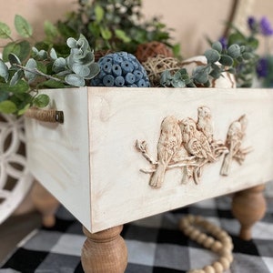 Decorative Wood Box/farmhouse Table Riser/farmhouse Decor/xl Wood Box ...