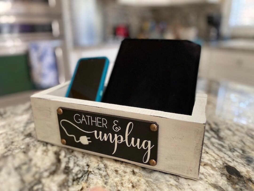 Unplug Box/electronics Holder/family Cell Phone Box/gather and Unplug ...