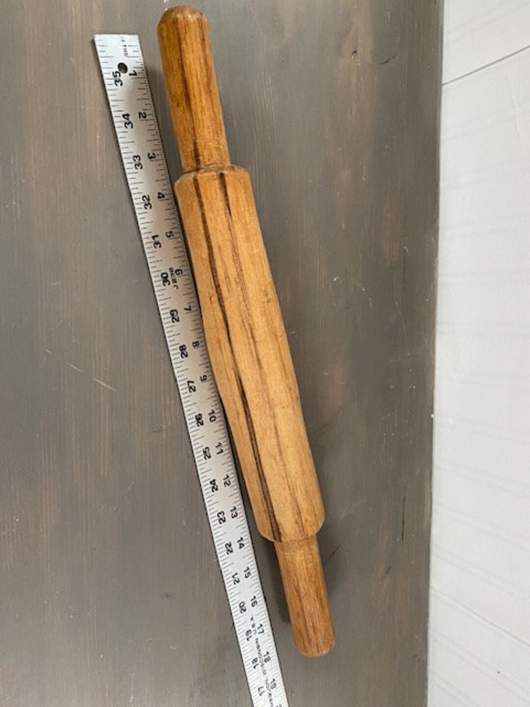 Vintage Hand Carved Rolling Pin, Rusticone Piece Rolling Pin, Vintage ...