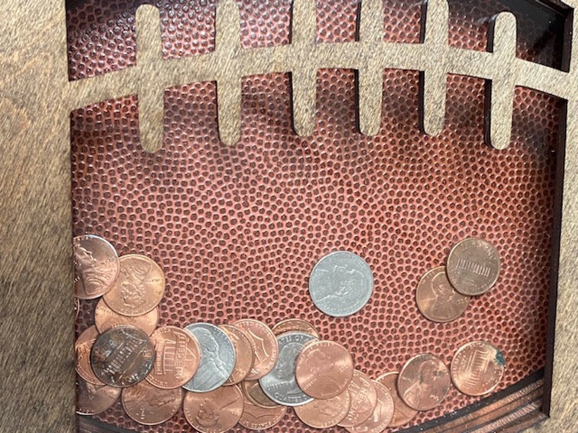 Football, Bank, Kid's Bank, Sports Bank, Wood Piggy Bank, Gift for Kids ...