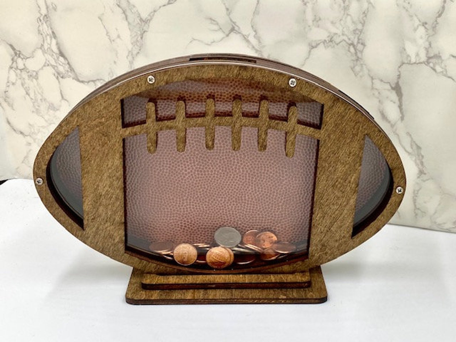Football, Bank, Kid's Bank, Sports Bank, Wood Piggy Bank, Gift for Kids ...