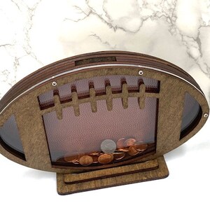 Football, Bank, Kid's Bank, Sports Bank, Wood Piggy Bank, Gift for Kids ...