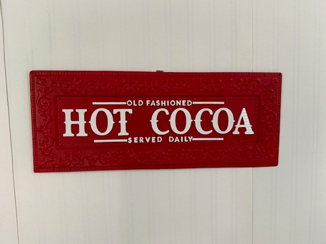 Hot Cocoa Bar Sign, Hot Cocoa Station Sign, Christmas Sign, Cocoa Bar ...