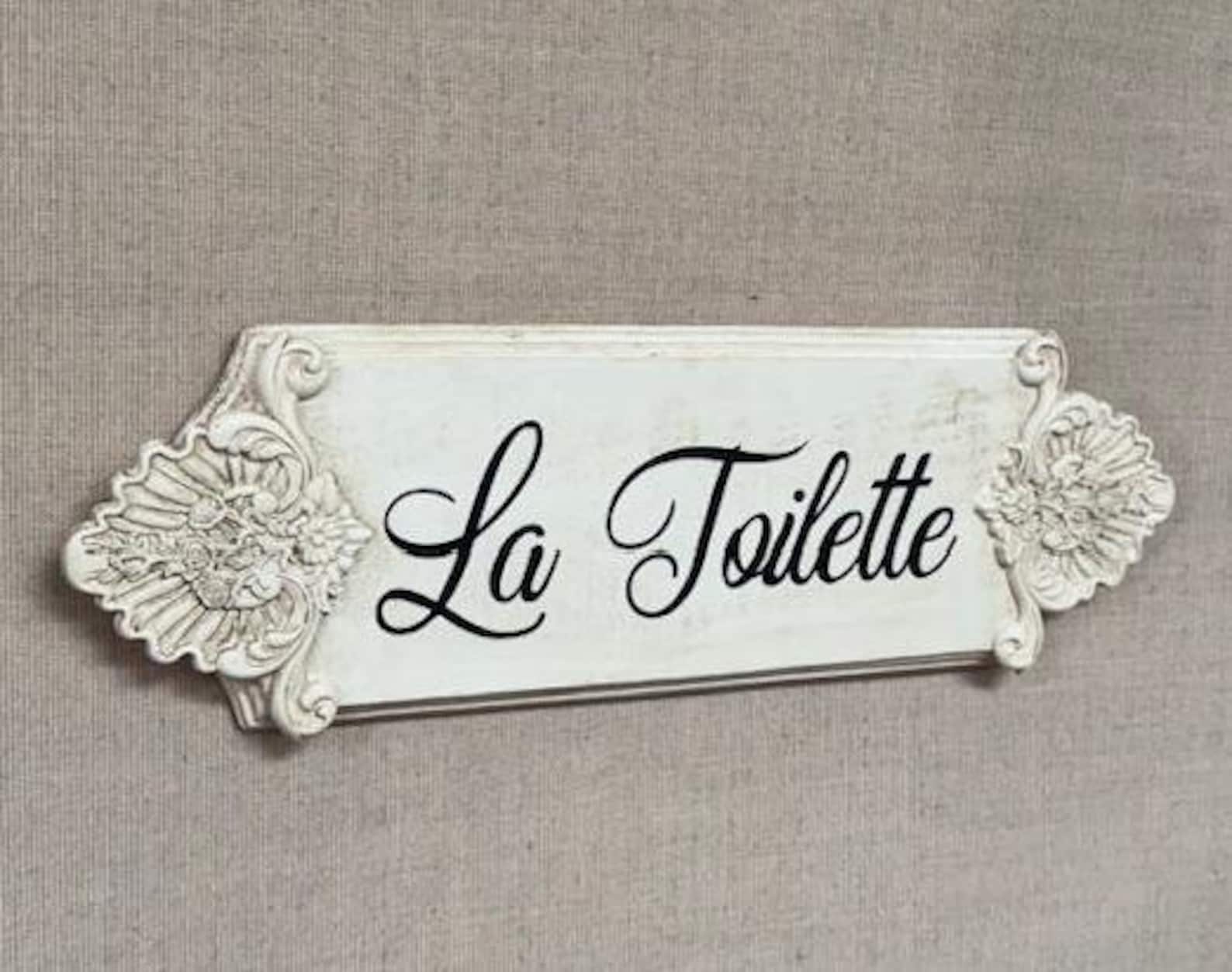 La Toilette Sign, French Country Bathroom Sign, Farmhouse Sign ...