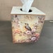 Tissue Box Cover, French Country Tissue Box, Birds Tissue Box Cover ...