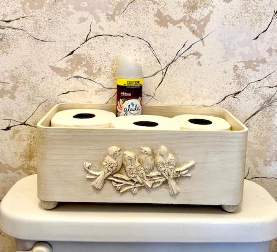 Toilet Paper Box-toilet Paper Storage-rustic Wood Box-back of Toilet ...