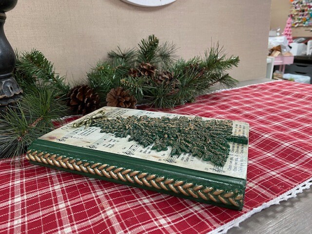 Christmas Book Decor, Christmas Tree Decor, Book Decor, Decorative ...