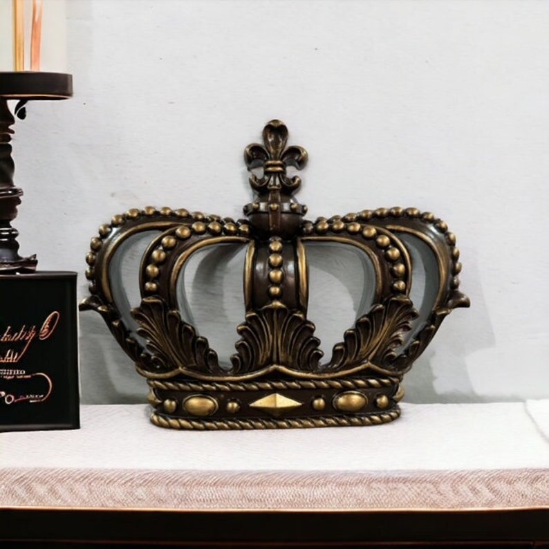 Crown Wall Decor/ Old World Tuscan Decor/ Fleur De Lis Decor/gold Crown ...