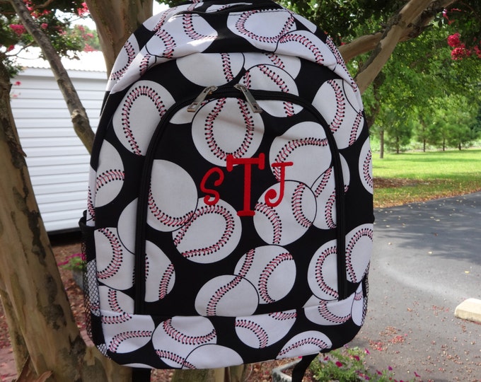 Personalized Boys/girls Backpack BASEBALL Backpack Bookbag - Etsy