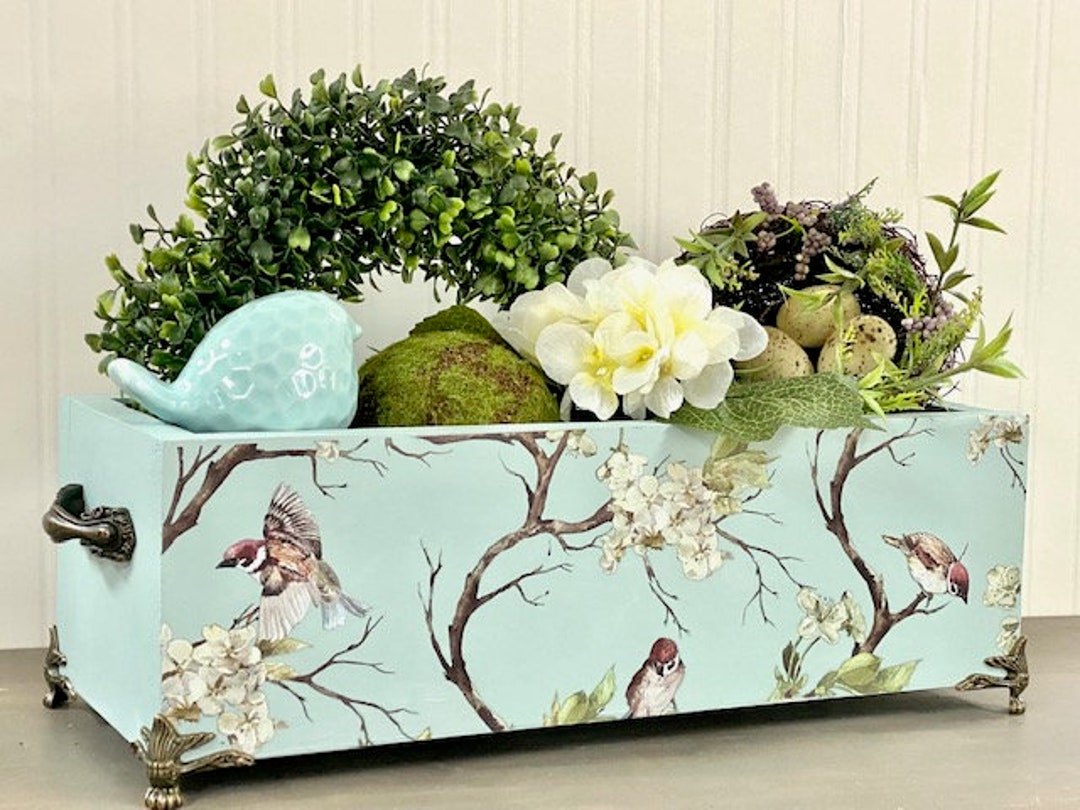 Decorative Wood Box/farmhouse Table Riser/farmhouse Decor/xl Wood Box ...