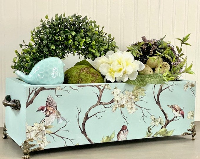 Decorative Wood Box/farmhouse Table Riser/farmhouse Decor/xl Wood Box ...