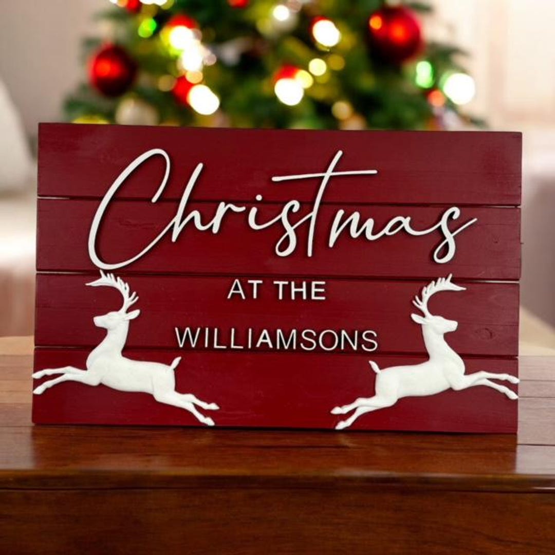 Personalized Christmas Sign, Christmas Sign, Christmas Decor, Holiday ...