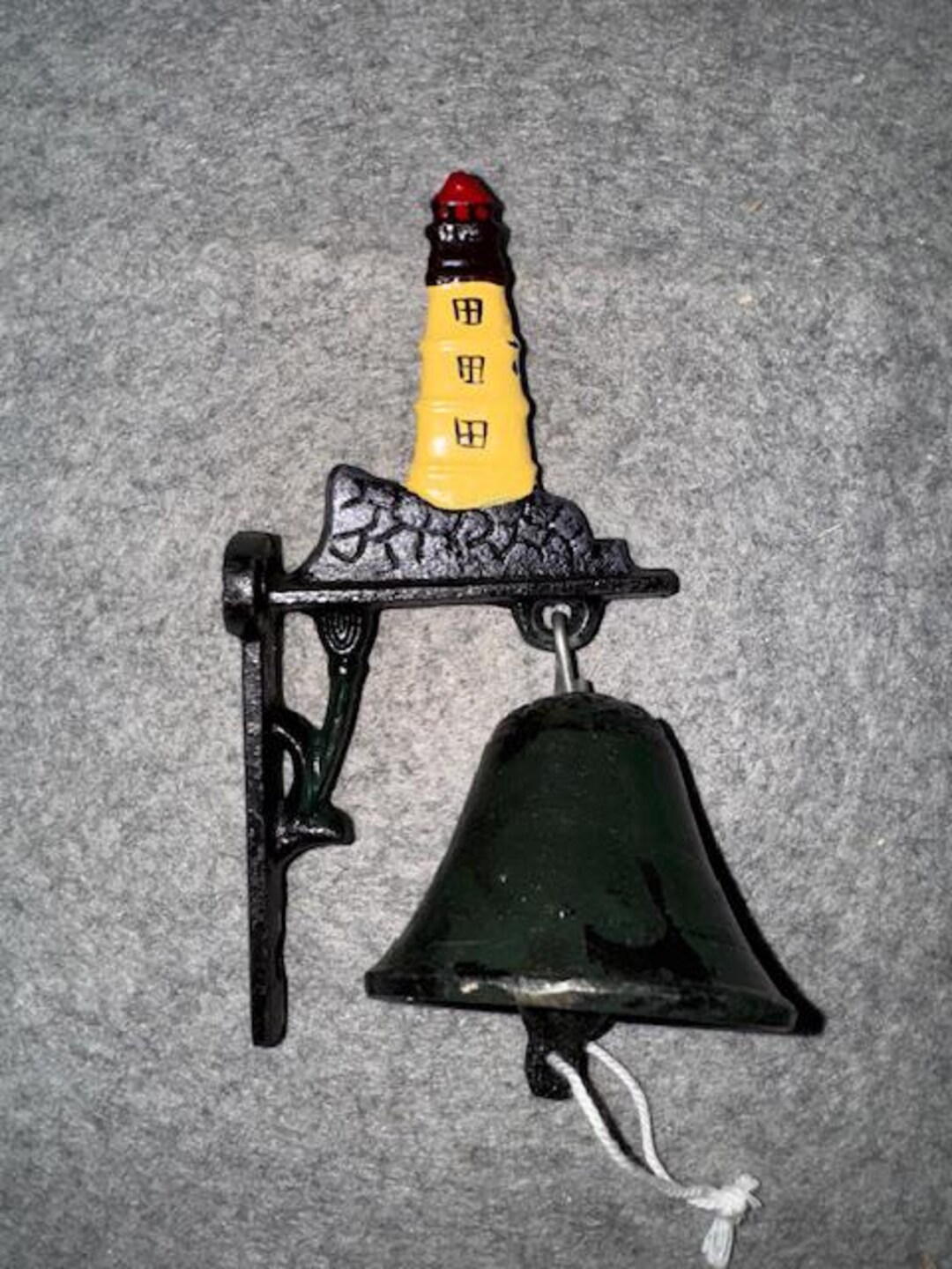 Vintage Cast Iron Dinner Bell / Doorbell, Lighthouse Bell, Nautical ...