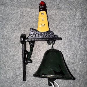 Vintage Cast Iron Dinner Bell / Doorbell, Lighthouse Bell, Nautical ...