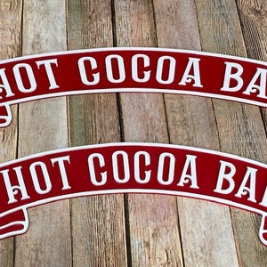 Hot Cocoa Bar Sign, Hot Cocoa Station Sign, Christmas Sign, Cocoa Bar ...