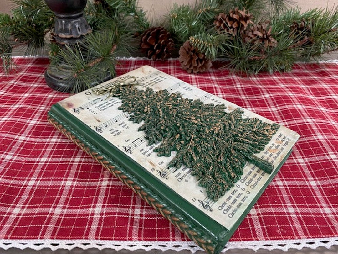 Christmas Book Decor, Christmas Tree Decor, Book Decor, Decorative ...