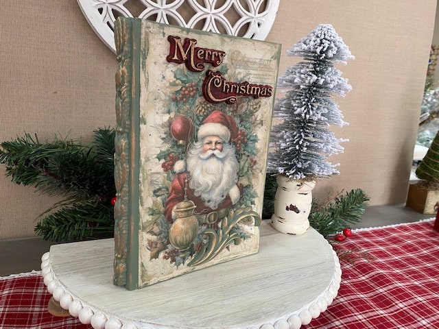 Christmas Book Decor, Christmas Tree Decor, Book Decor, Decorative ...