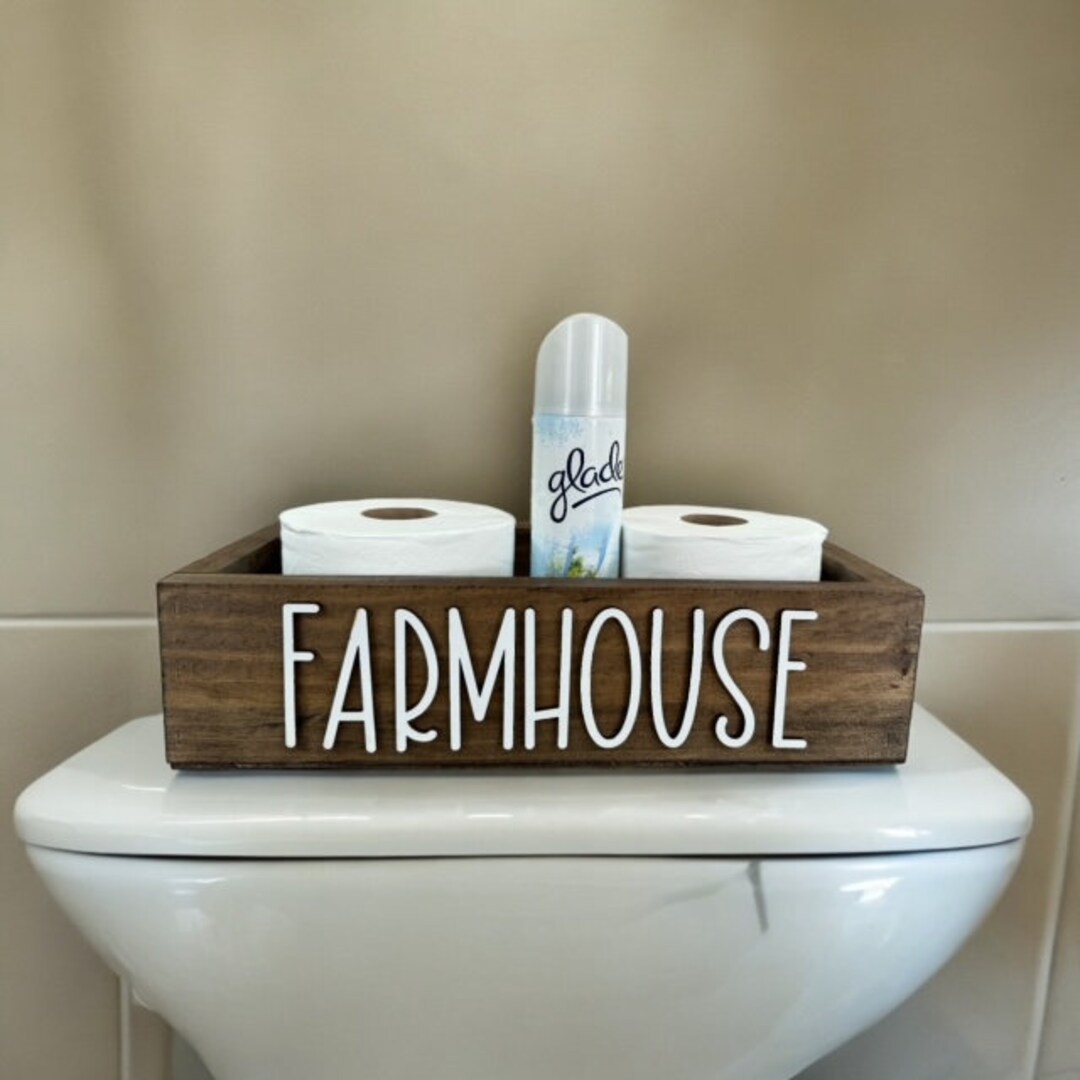 Toilet Paper Box-toilet Paper Storage-rustic Wood Box-back of Toilet ...