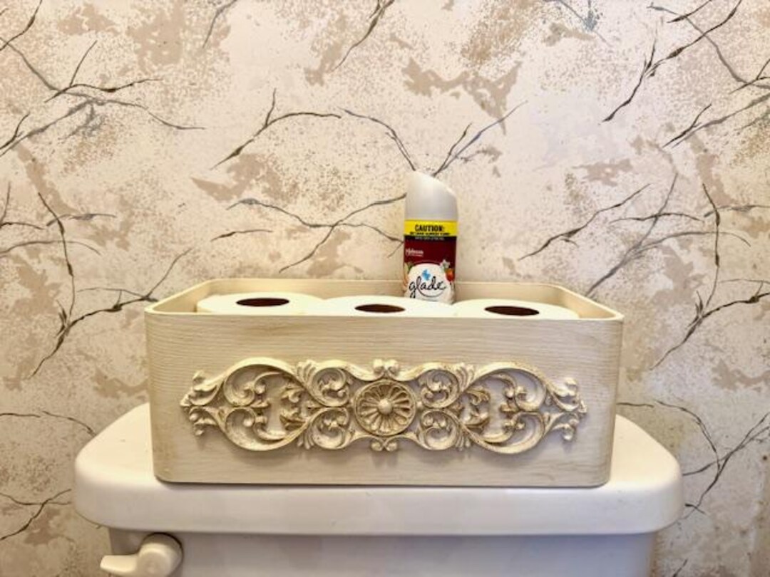 Toilet Paper Box-toilet Paper Storage-rustic Wood Box-back of Toilet ...