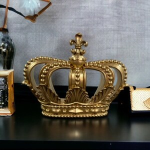Crown Wall Decor/ Old World Tuscan Decor/ Fleur De Lis Decor/gold Crown ...