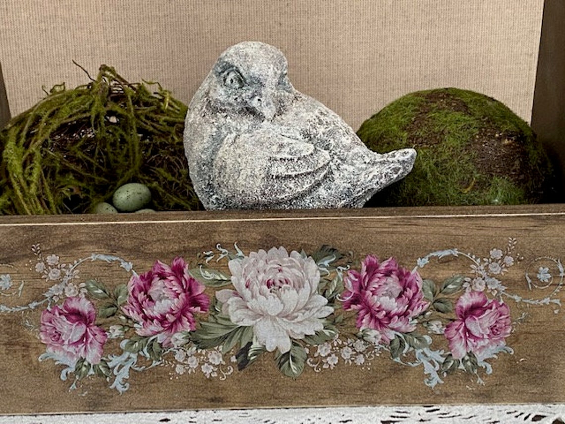 Farmhouse Wood Toolbox, Shabby Chic Wooden Toolbox, Decorative Toolbox ...