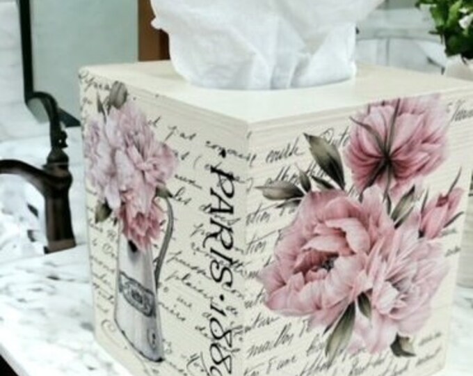 French Country Tissue Box, Tissue Box Cover,paris Scenes Tissue Box ...