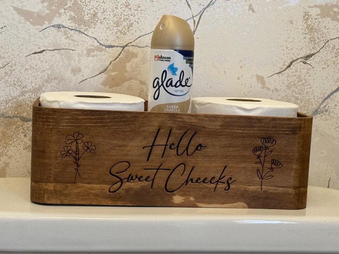Toilet Paper Box-toilet Paper Storage-rustic Wood Box-back of Toilet ...