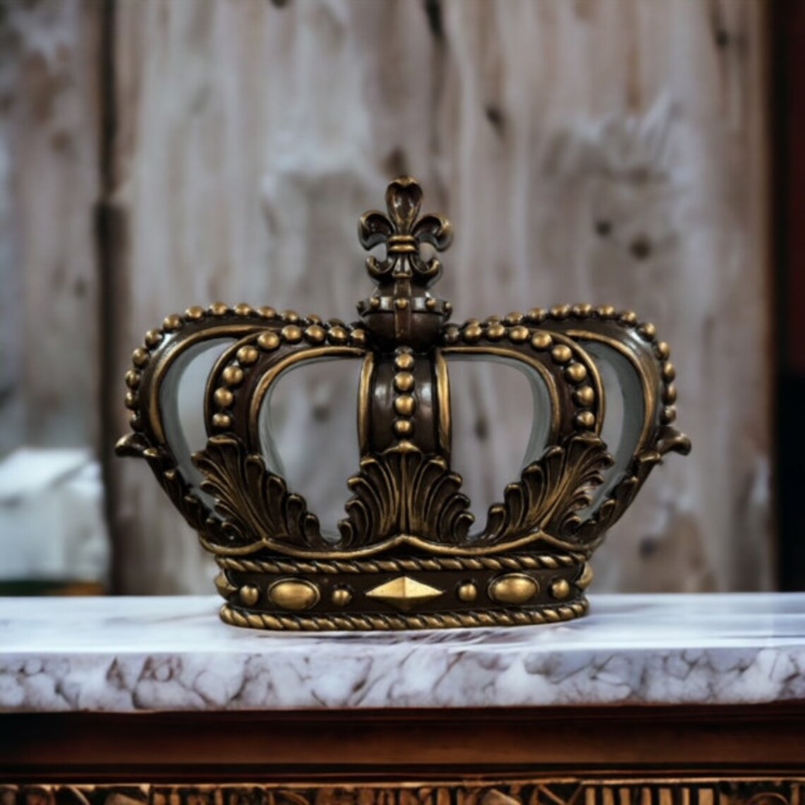 Crown Wall Decor/ Old World Tuscan Decor/ Fleur De Lis Decor/gold Crown ...
