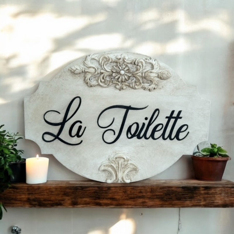 Toilettes French Sign - Etsy
