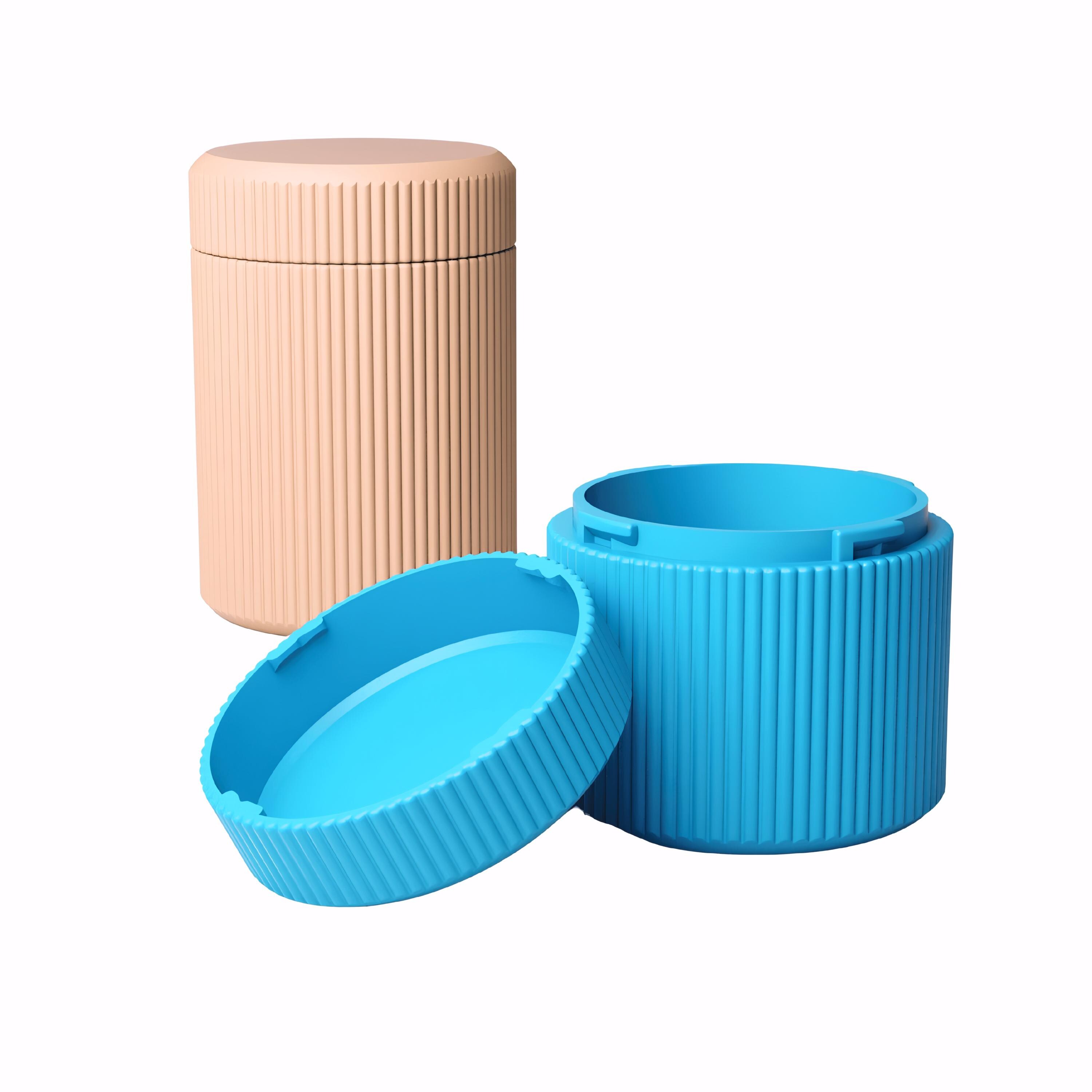 Personalized 3D Printed Twist Lock Jar: Modern Ribbed Container - Etsy