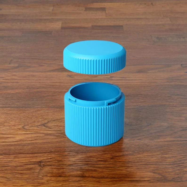 Personalized 3D Printed Twist Lock Jar: Modern Ribbed Container - Etsy